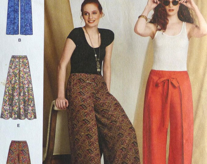 Simplicity Sewing Pattern 8134,uncut, FF, Wide Leg Pants and Wrap Front ...