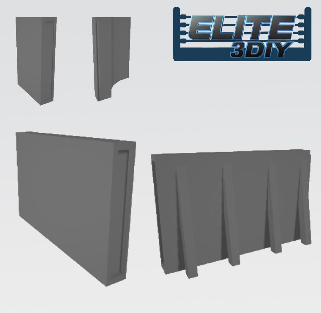 Wrestling Action Figure Barricade Set 3D Model - Etsy
