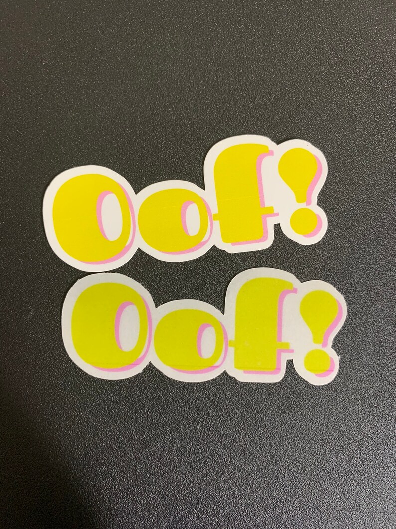 Oof Meme Sticker for Laptop Water Bottle Journal Phone - Etsy