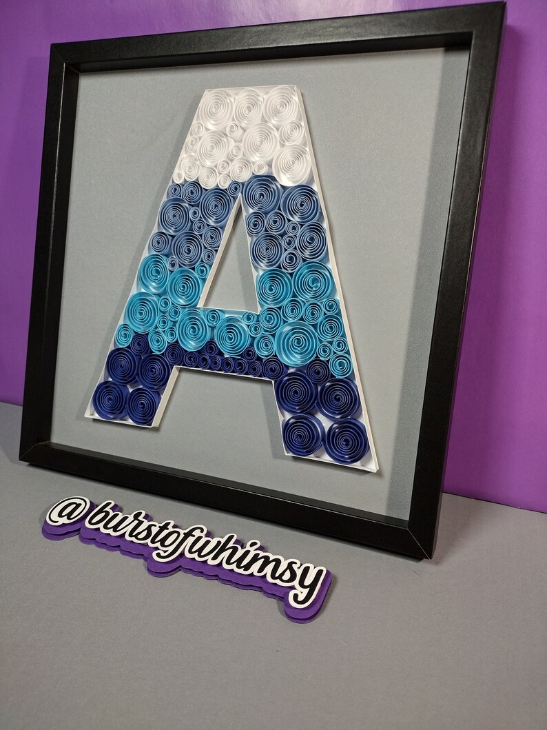 Ombre Quilled Letter - Etsy
