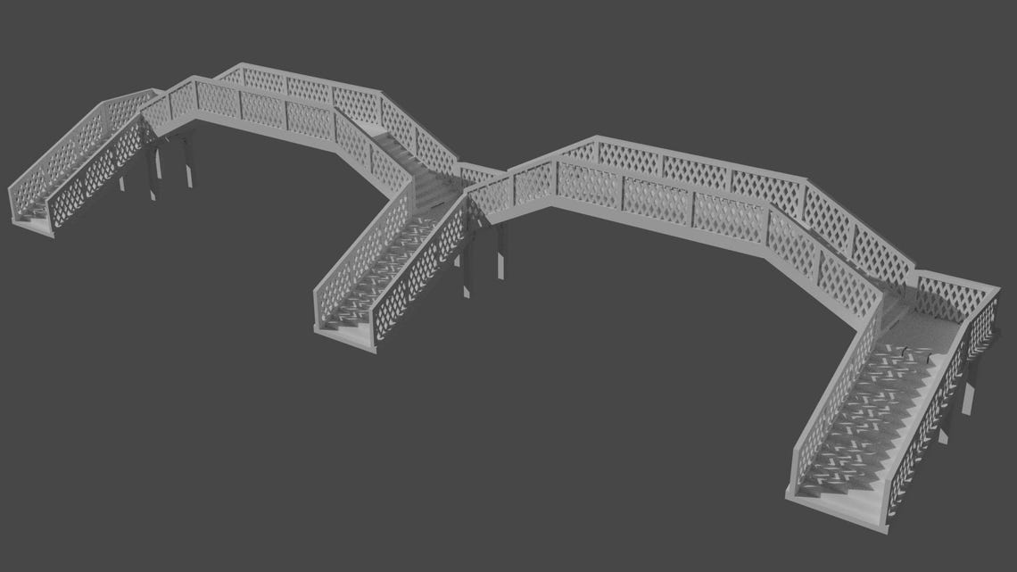 Model Railway Modular Platform Arch Footbridge Kit - Etsy