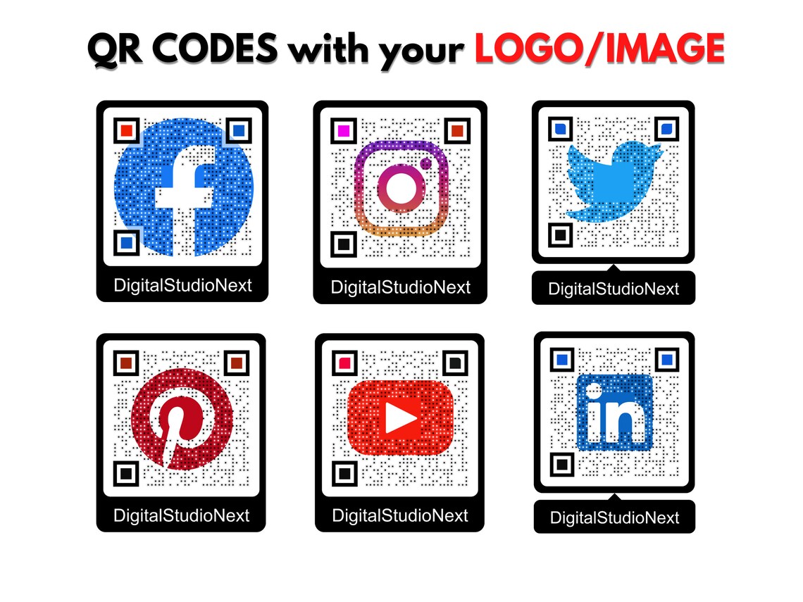 Custom QR Code With Your Logo/image That Redirects to Any Link. Ideal ...