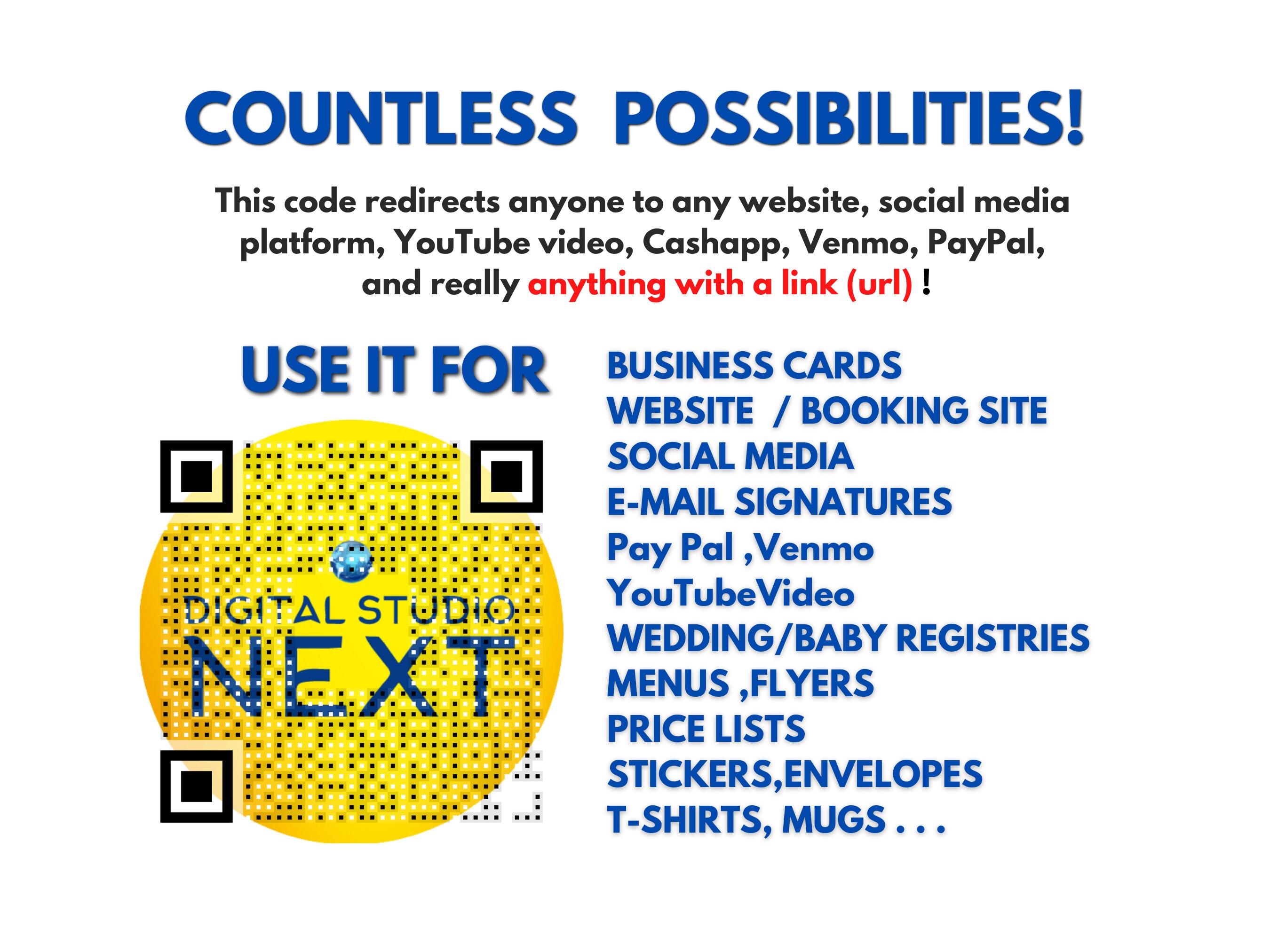 Custom QR Code With Your Logo/image That Redirects to Any Link. Ideal ...