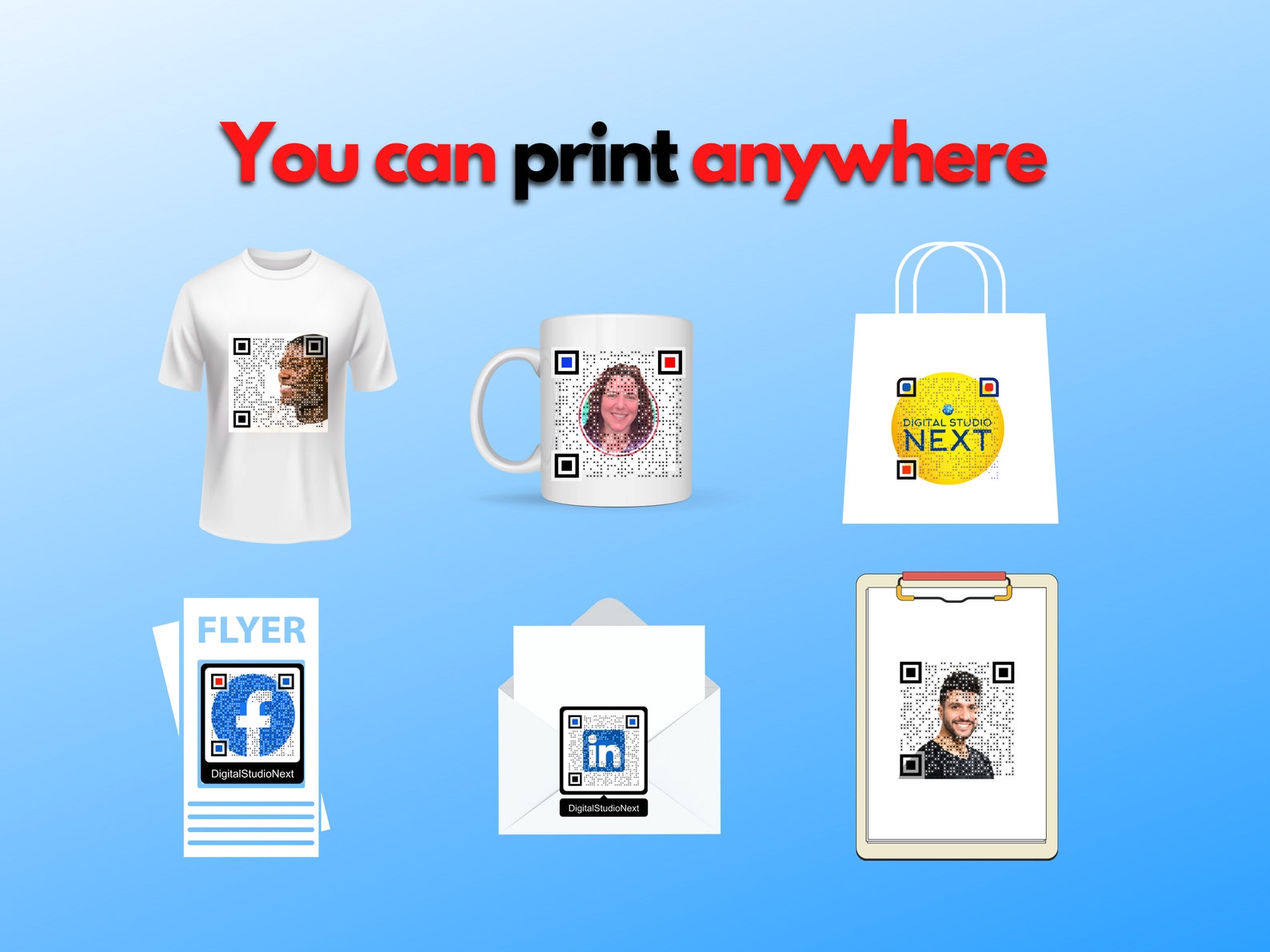 Custom QR Code With Logo/photo for Website,social Media,scan to Pay or ...