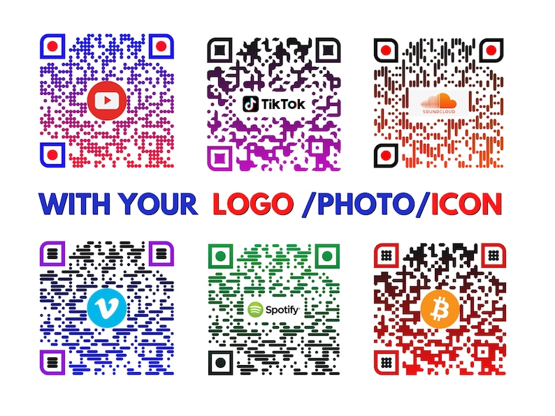Custom Qr Code With Logo Or Photo Ideal For Your E Shopwebsite Social Mediascan To Pay Or 