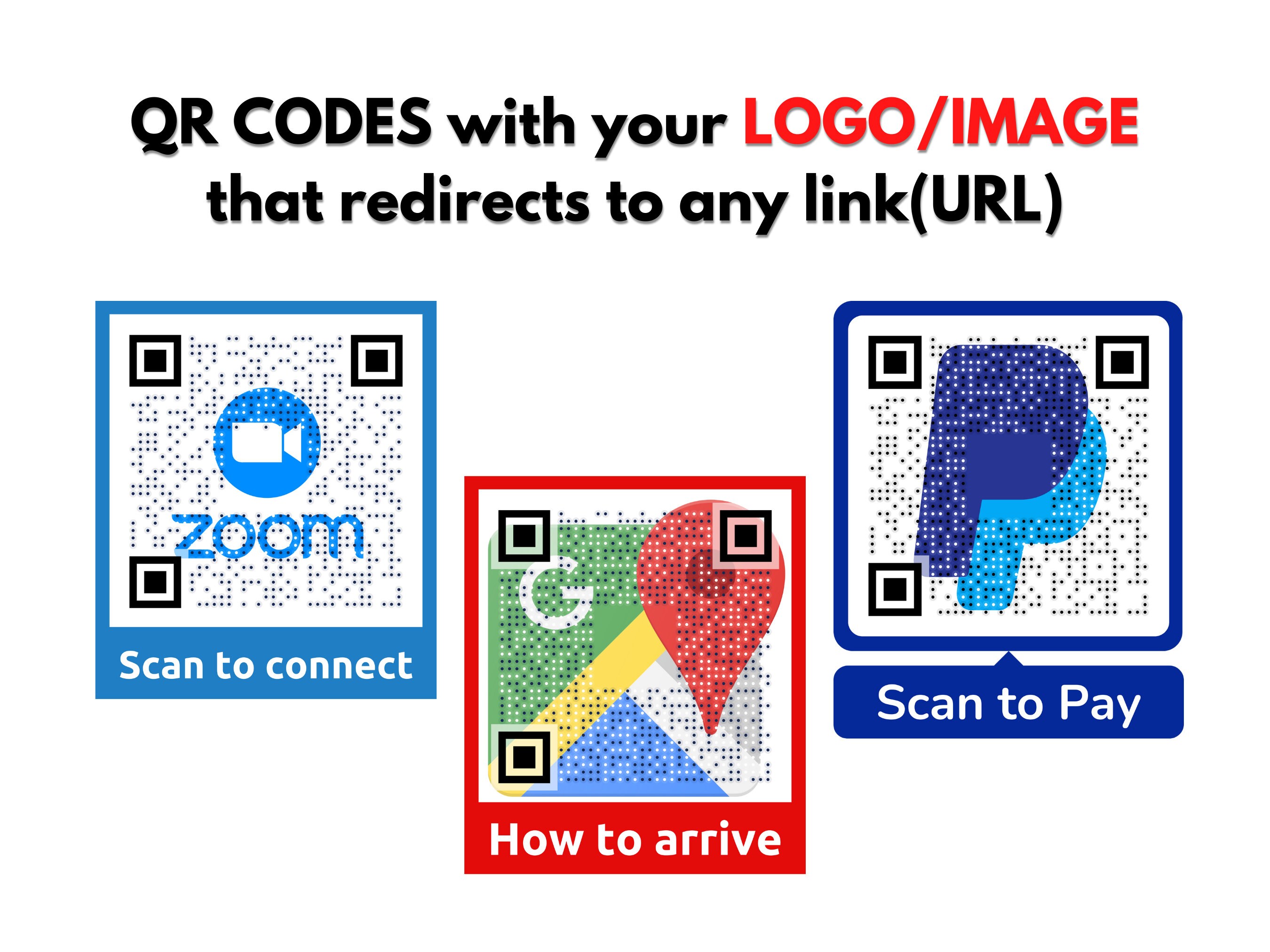 Custom QR Code With Your Logo/image That Redirects to Any Link. Ideal ...