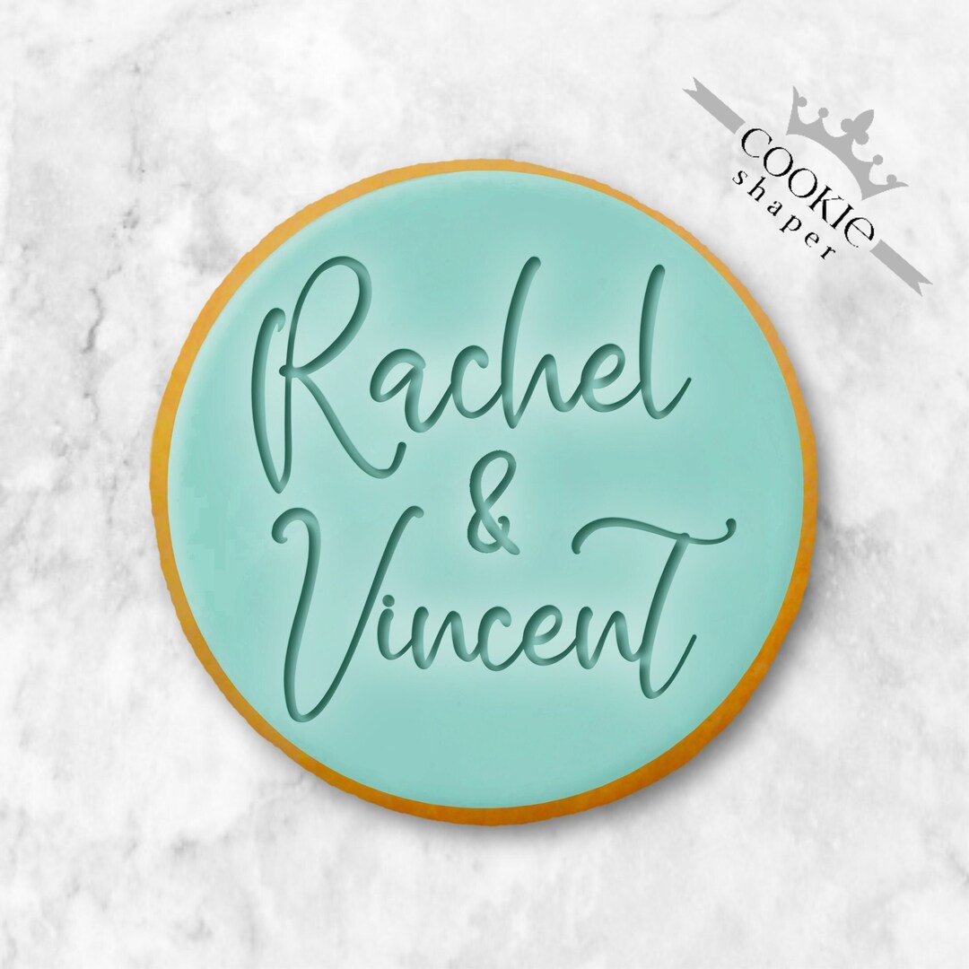 Custom Names | Cookie Stamp and Cookie Cutter Embosser | Wedding With ...