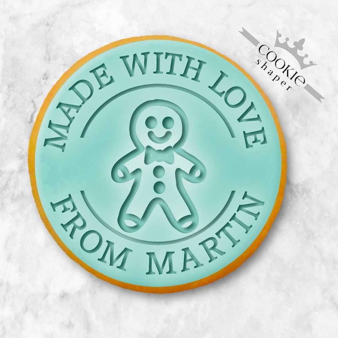 Custom Cookie Stamp Embosser | Made With Love, Ginger Boy With ...