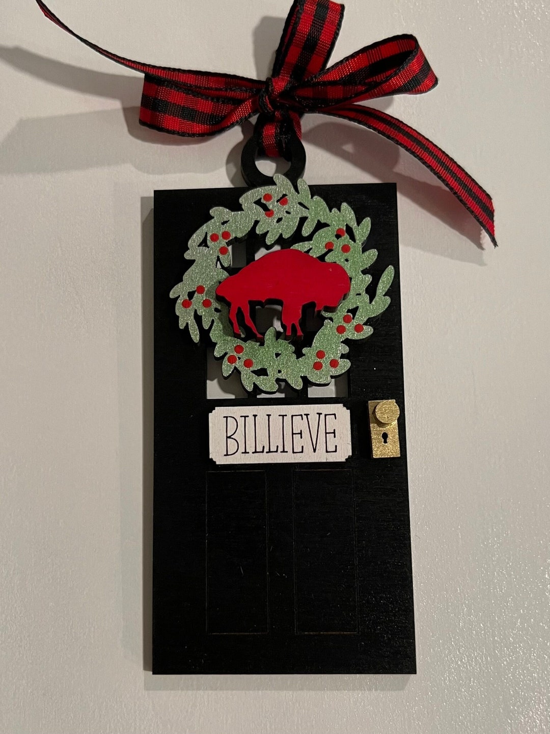 Buffalo Billieve Front Door Christmas Ornament - Etsy UK