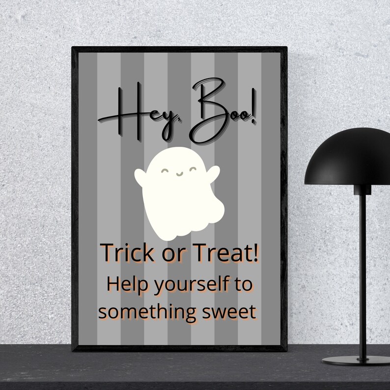 Hey Boo! Digital Download * Halloween * Printable * Digital Download ...
