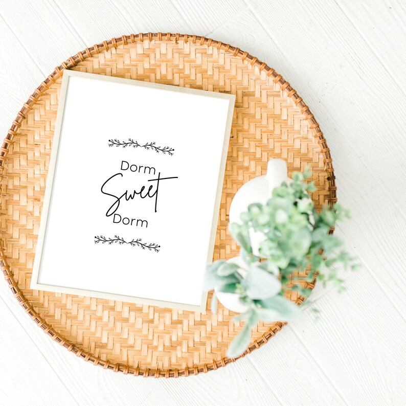 Dorm Sweet Dorm Printable * 8.5x11 * Digital Download * Dorm Room ...