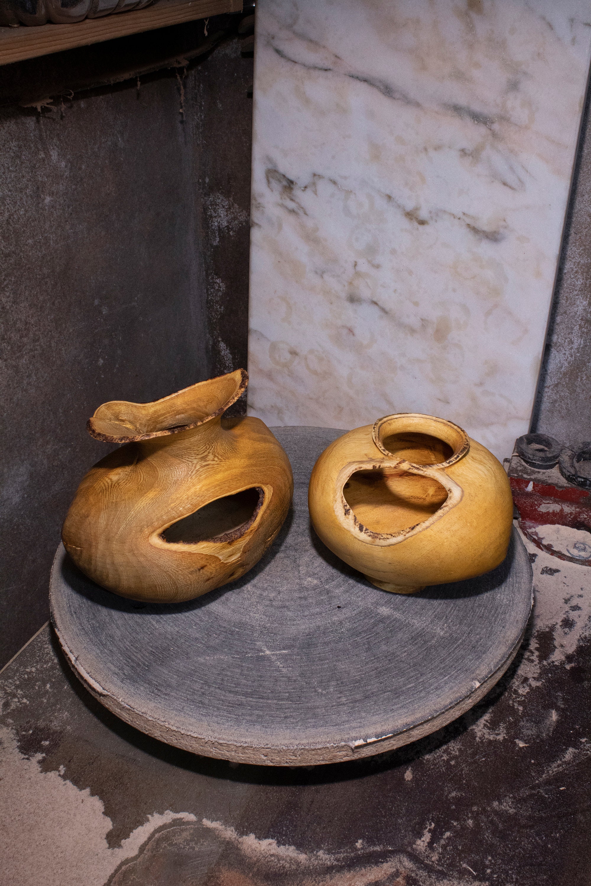 Fig Wood Vases Set Handcrafted Rustic Decor Unique Vase for Dried ...