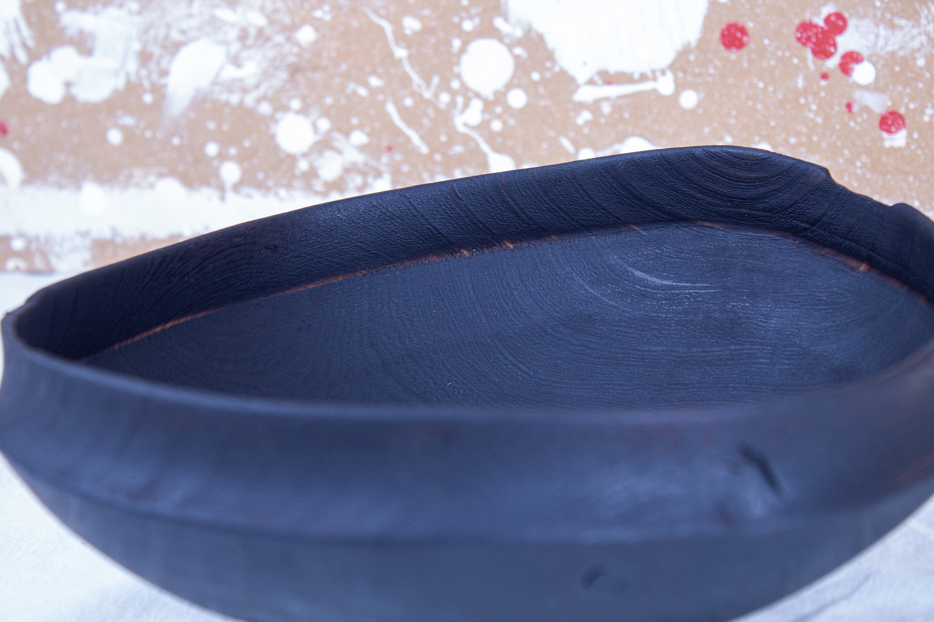 One-of-a-kind Fig Wood Bowl W/ Cracked Detail Handcrafted Decor Piece ...