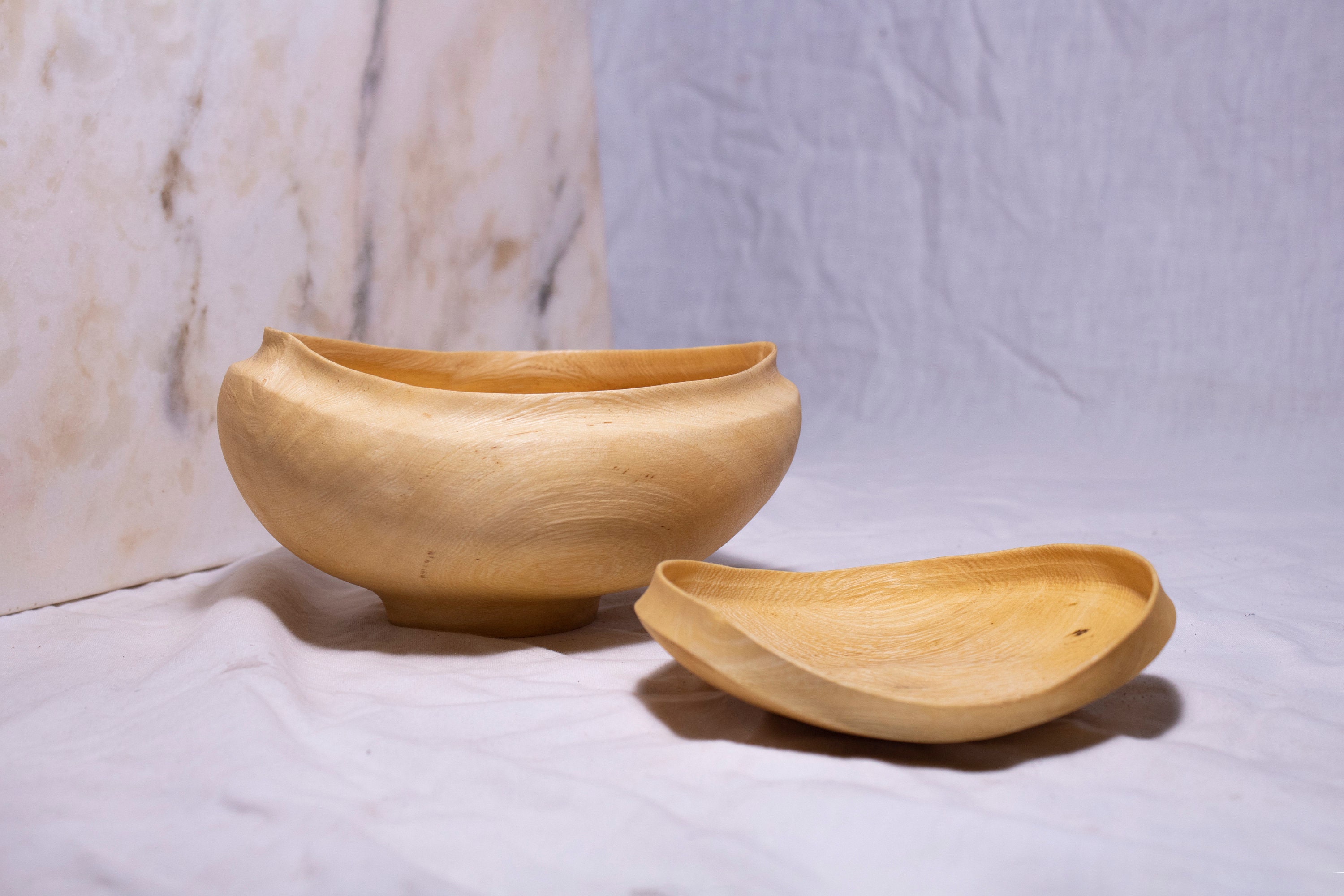 Handmade Rustic Fig Wood Bowl Set Unique Wooden Kitchen Serving Dishes ...