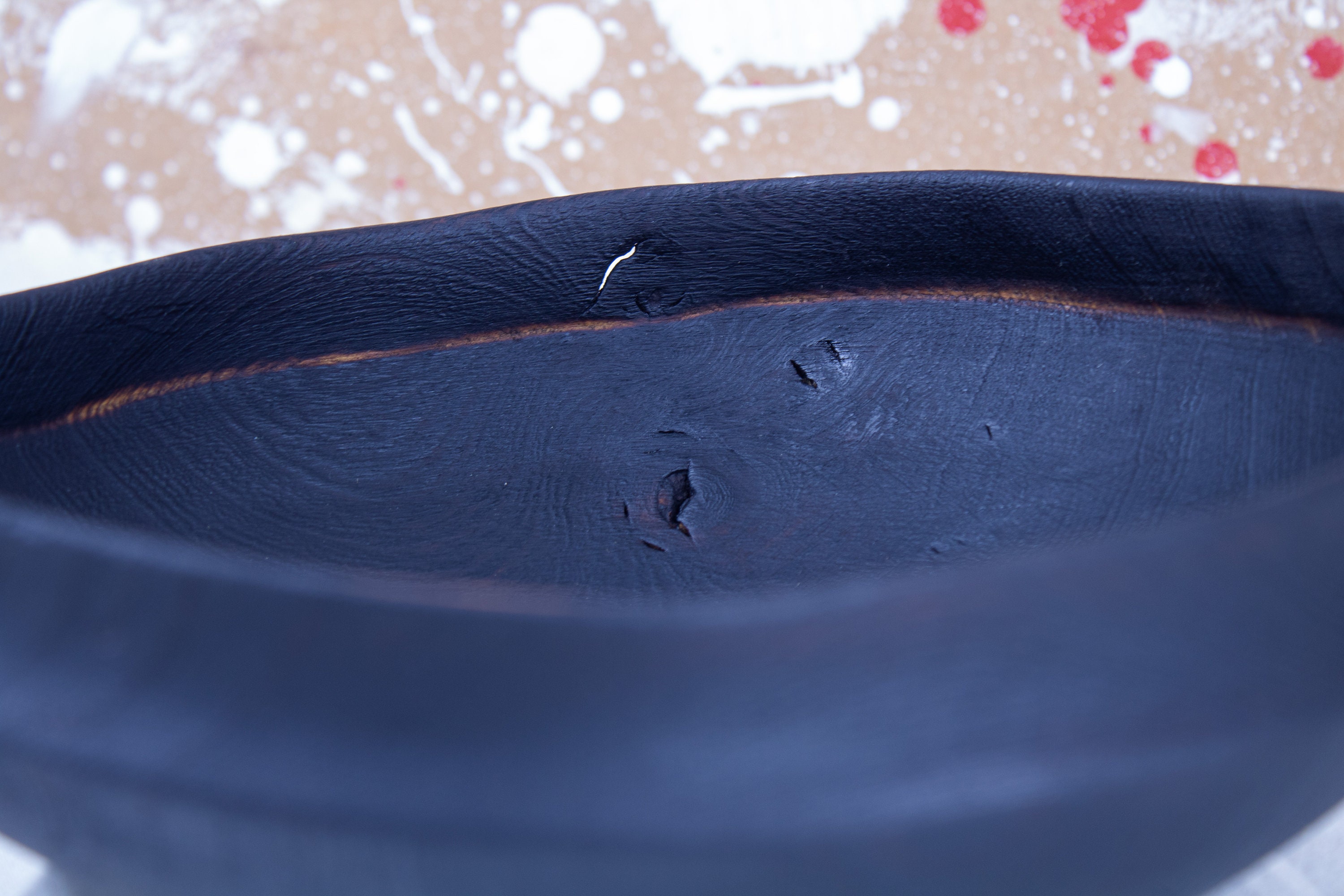 One-of-a-kind Fig Wood Bowl W/ Cracked Detail Handcrafted Decor Piece ...