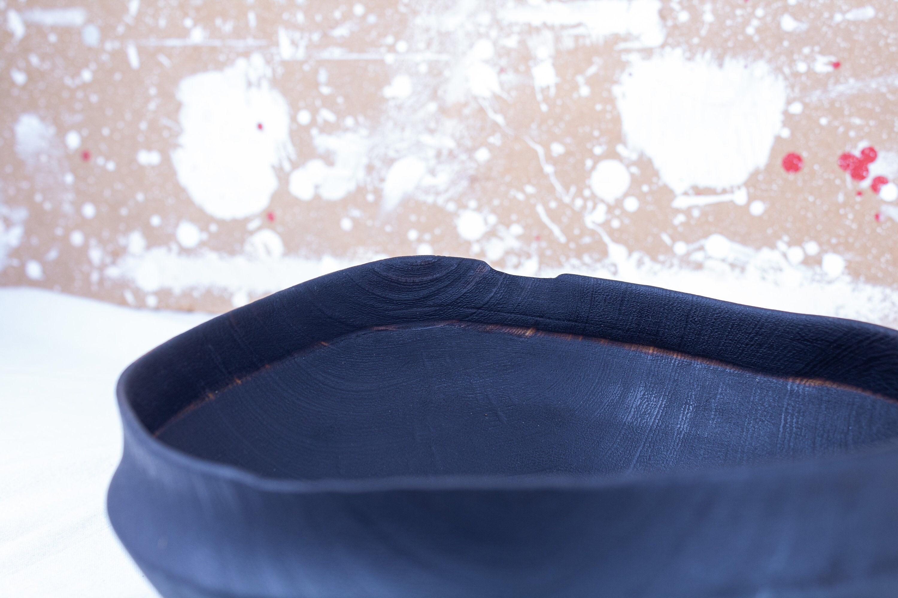 One-of-a-kind Fig Wood Bowl W/ Cracked Detail Handcrafted Decor Piece ...