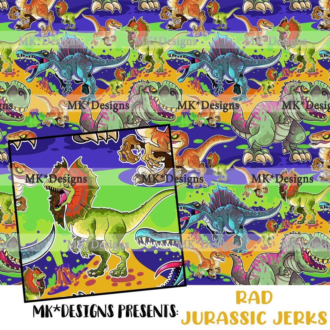 Rad Jurassic Jerks Seamless Digital Pattern - Etsy
