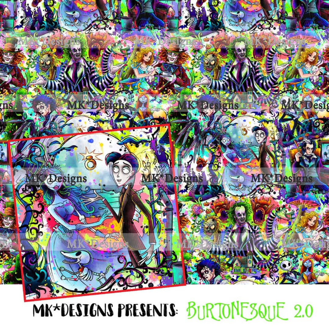 Burtonesque 2.0 Seamless Digital Pattern File - Etsy