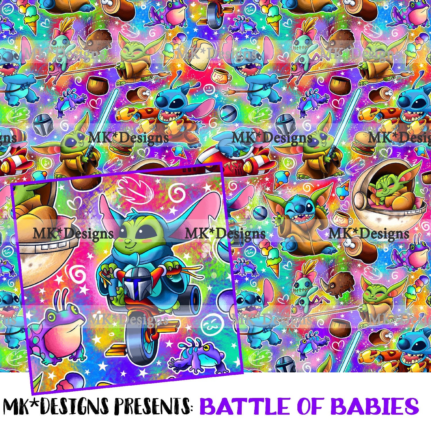 Battle of Babies Seamless Digital Pattern - Etsy