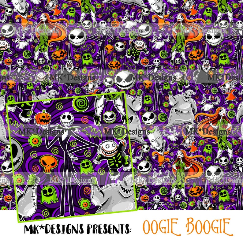 Oogie Boogie Seamless Digital Pattern - Etsy
