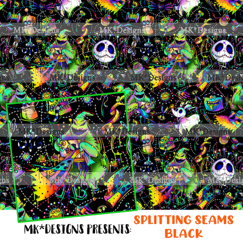 Splitting Seams Black Seamless Digital Pattern File - Etsy