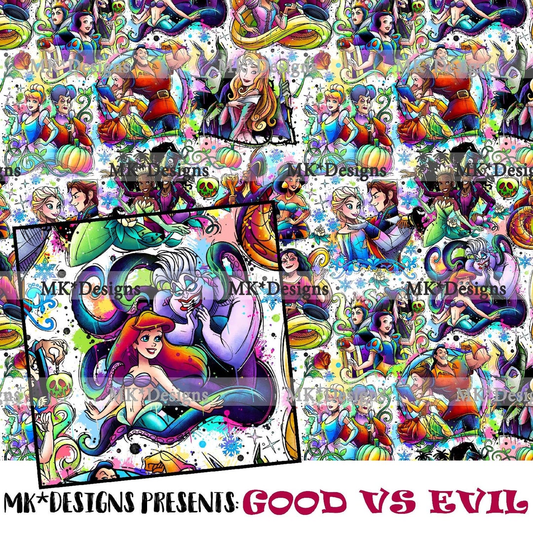 Good VS Evil Seamless Digital Pattern - Etsy