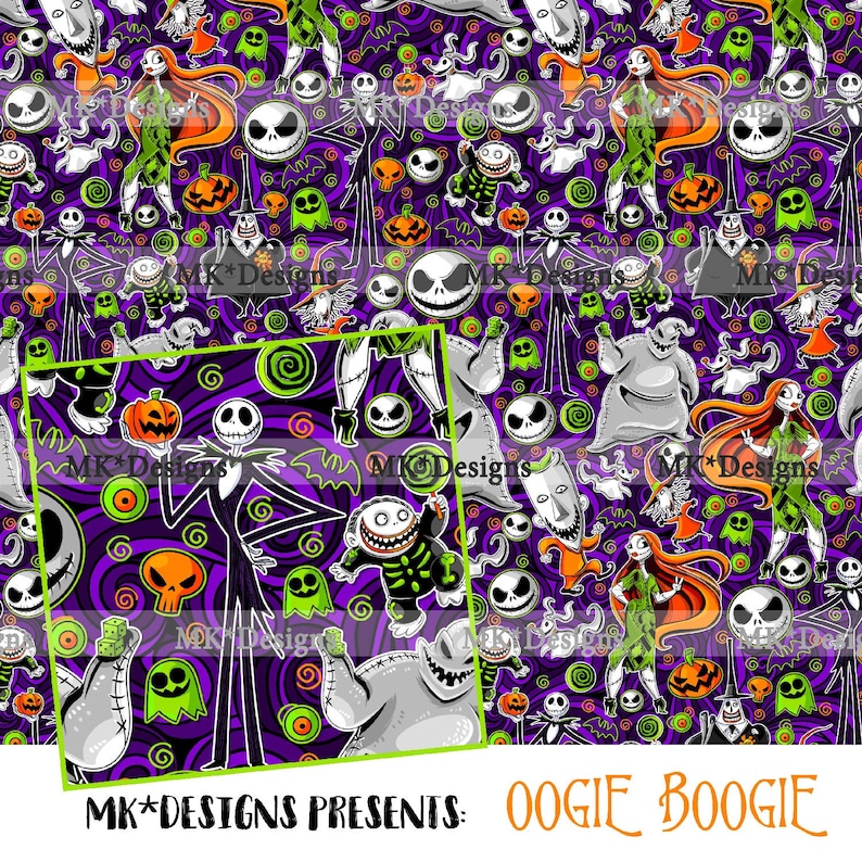Oogie Boogie Seamless Digital Pattern - Etsy