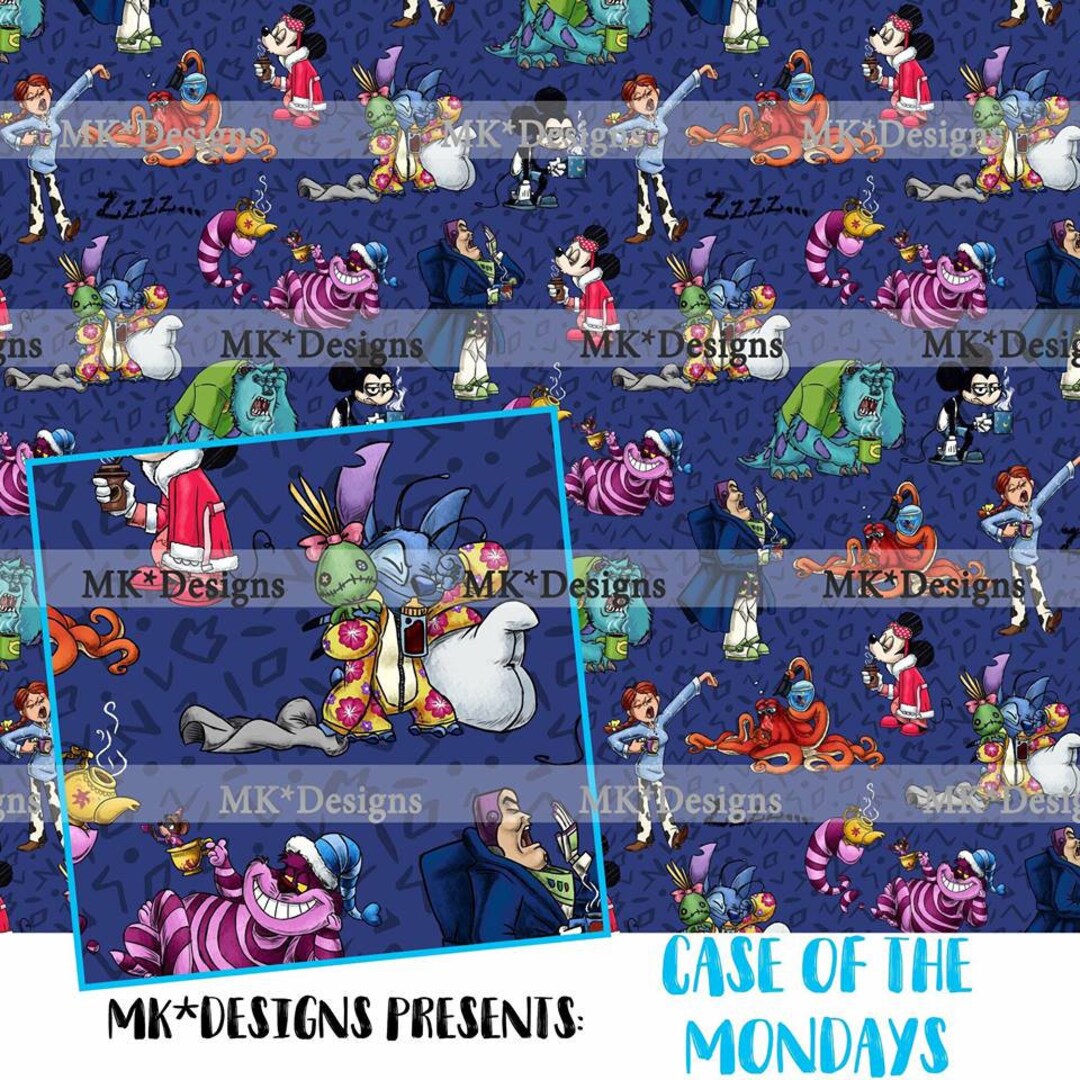 Case of the Mondays Seamless Digital Pattern - Etsy