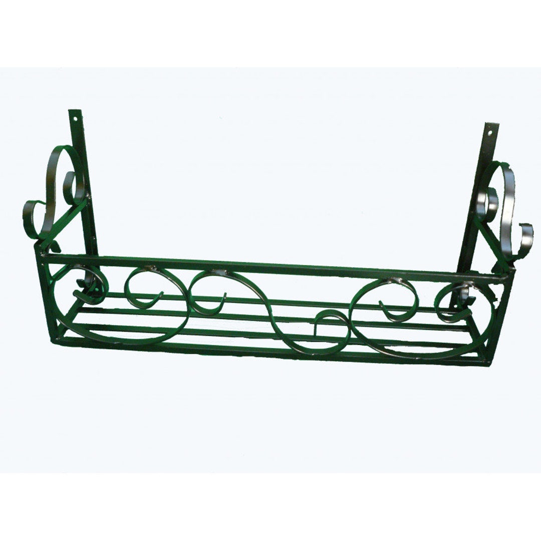 24in Wrought Iron Scrolled Window Box Metal Trough Holder - Etsy UK