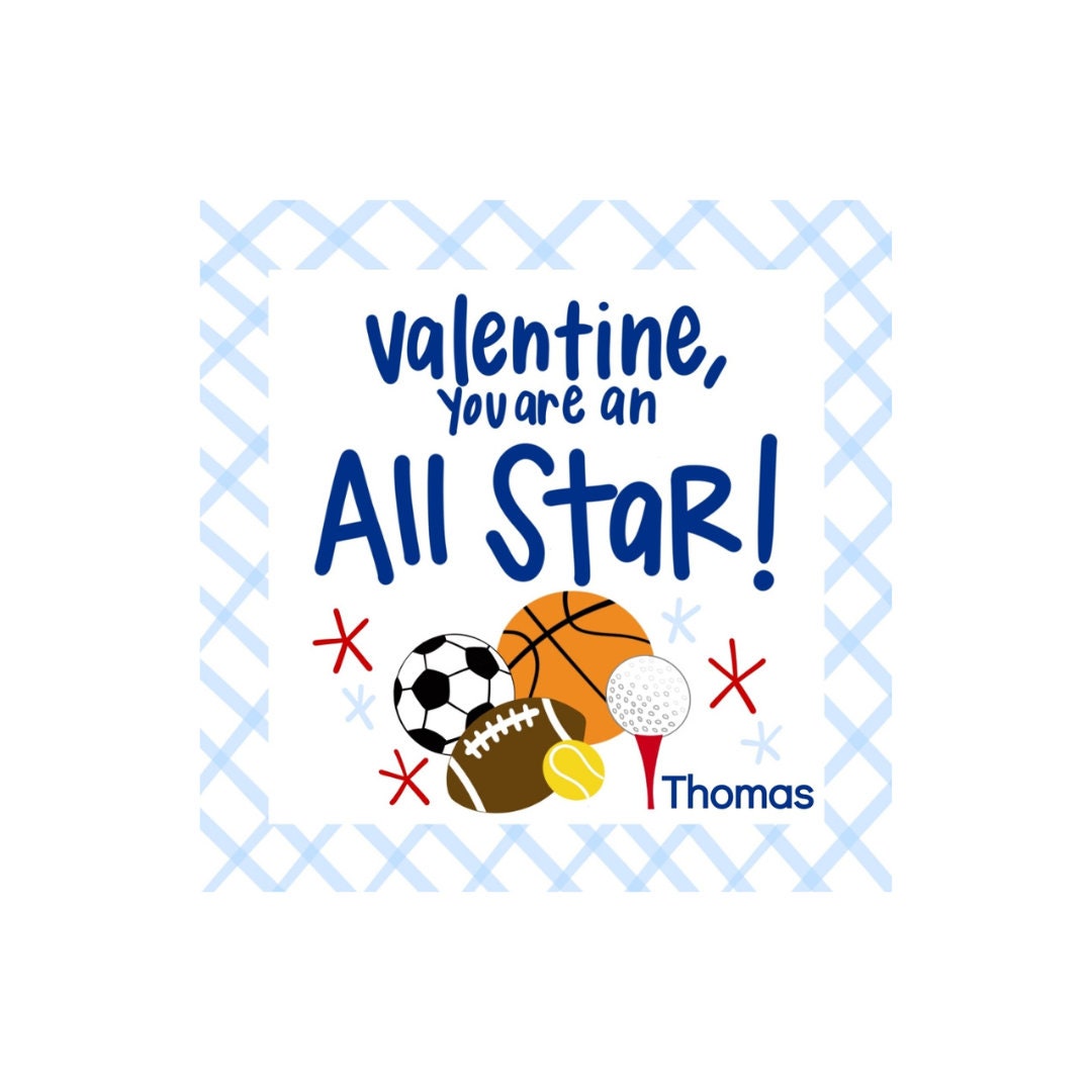 Valentines: "you Are an All Star" Digital Download Printable Tags or ...