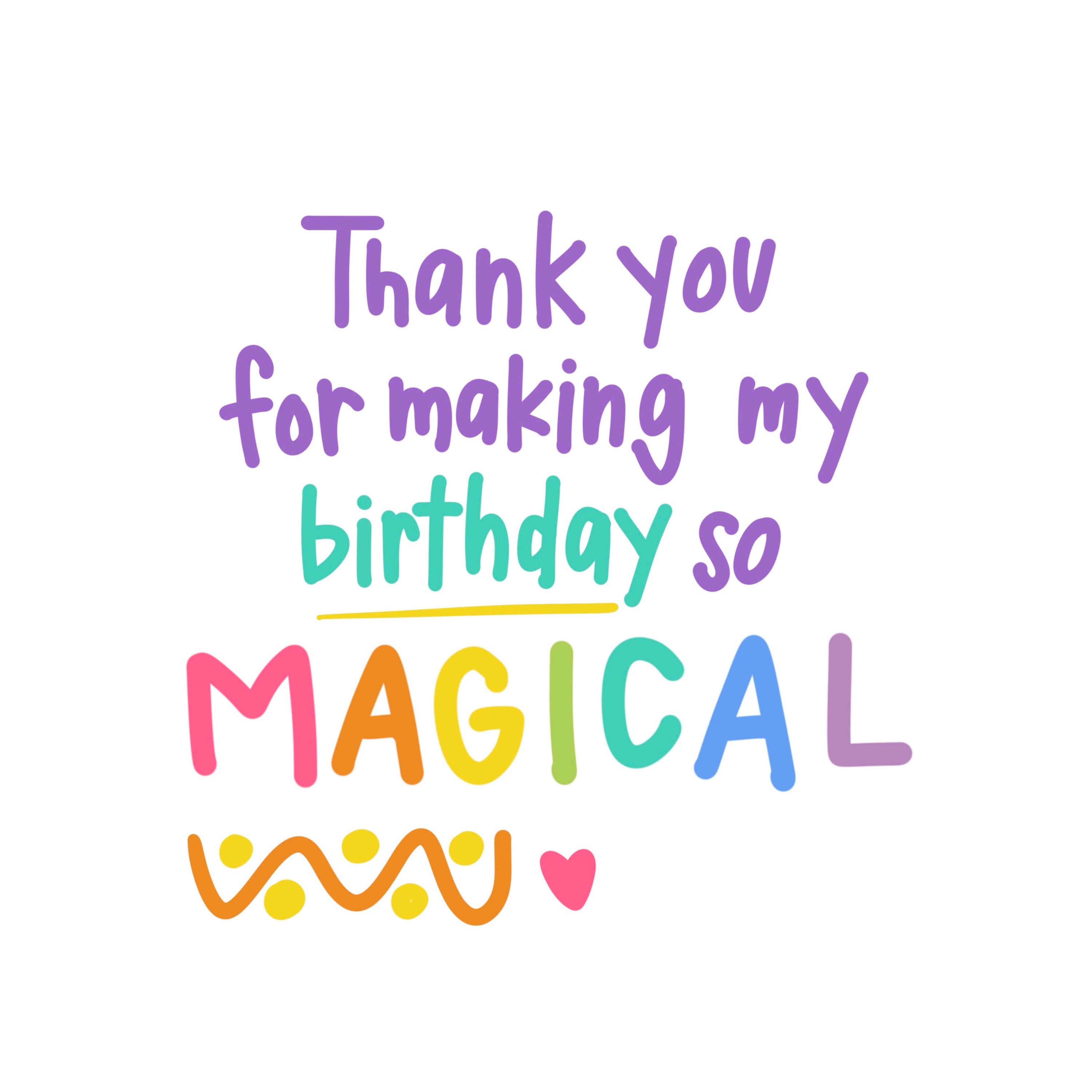 Unicorn Party Favor Tag “thank You for Making My Birthday so Magical ...