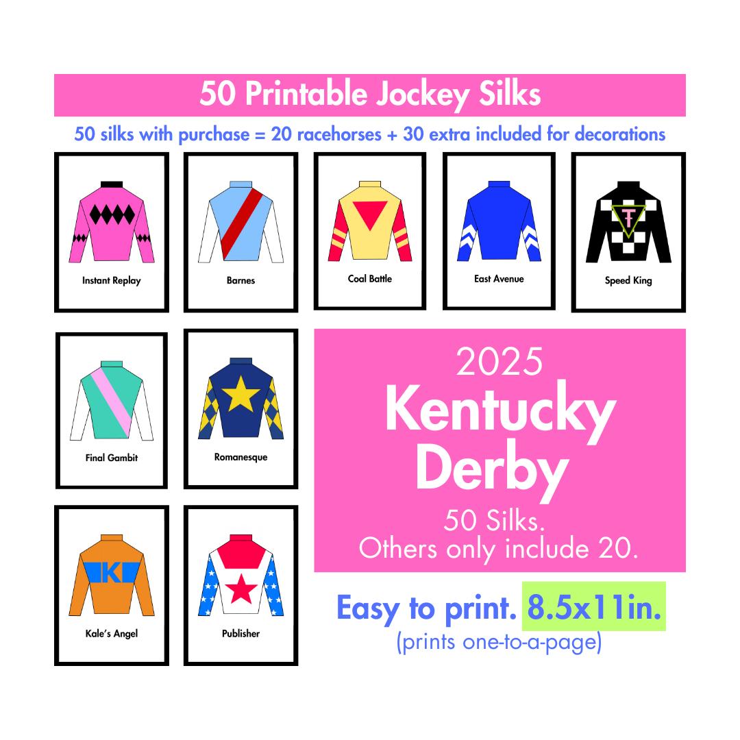 2025 Kentucky Derby Jockey Silks Jerseys Shirts With Horse Names ...