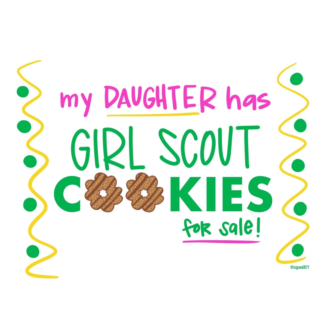Girl Scout Cookies for Sale Sign, Printable Flyer (digital Download) - Etsy