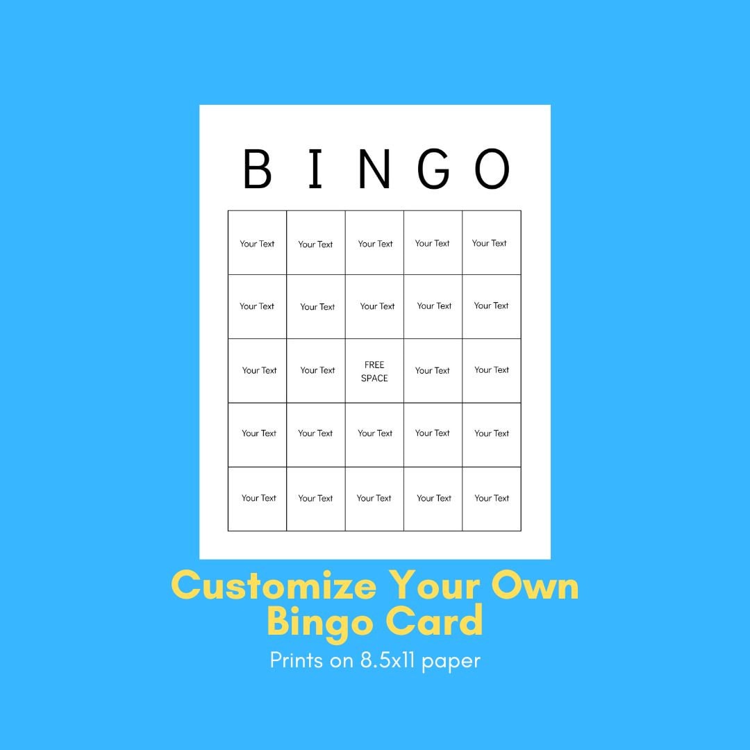 50 Editable Word Bingo Plain Template PDF, DIY Fillable Printable🌭 ... 50 Editable Word Bingo Plain Template PDF, DIY Fillable Printable🌭 ...