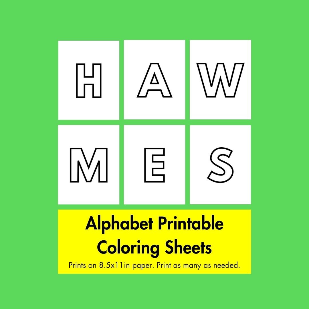 Uppercase Alphabet Letters Bundle | ABC Alphabet Coloring Pages for ...