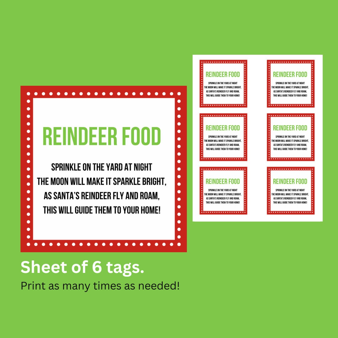 Magic Reindeer Food Reindeer Food Christmas Eve Box Kids Christmas ...