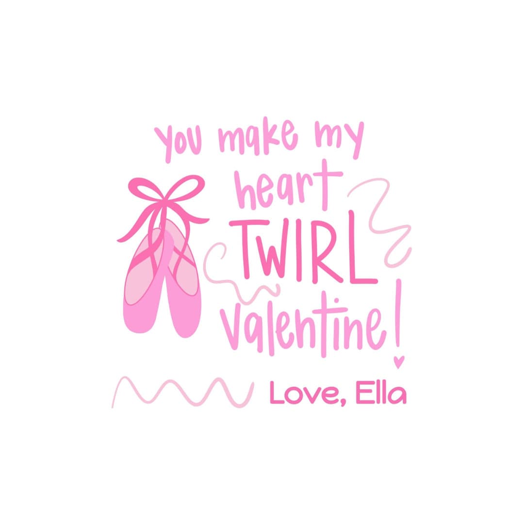 Valentines: Ballet - "you Make My Heart Twirl" Digital Download Pink ...