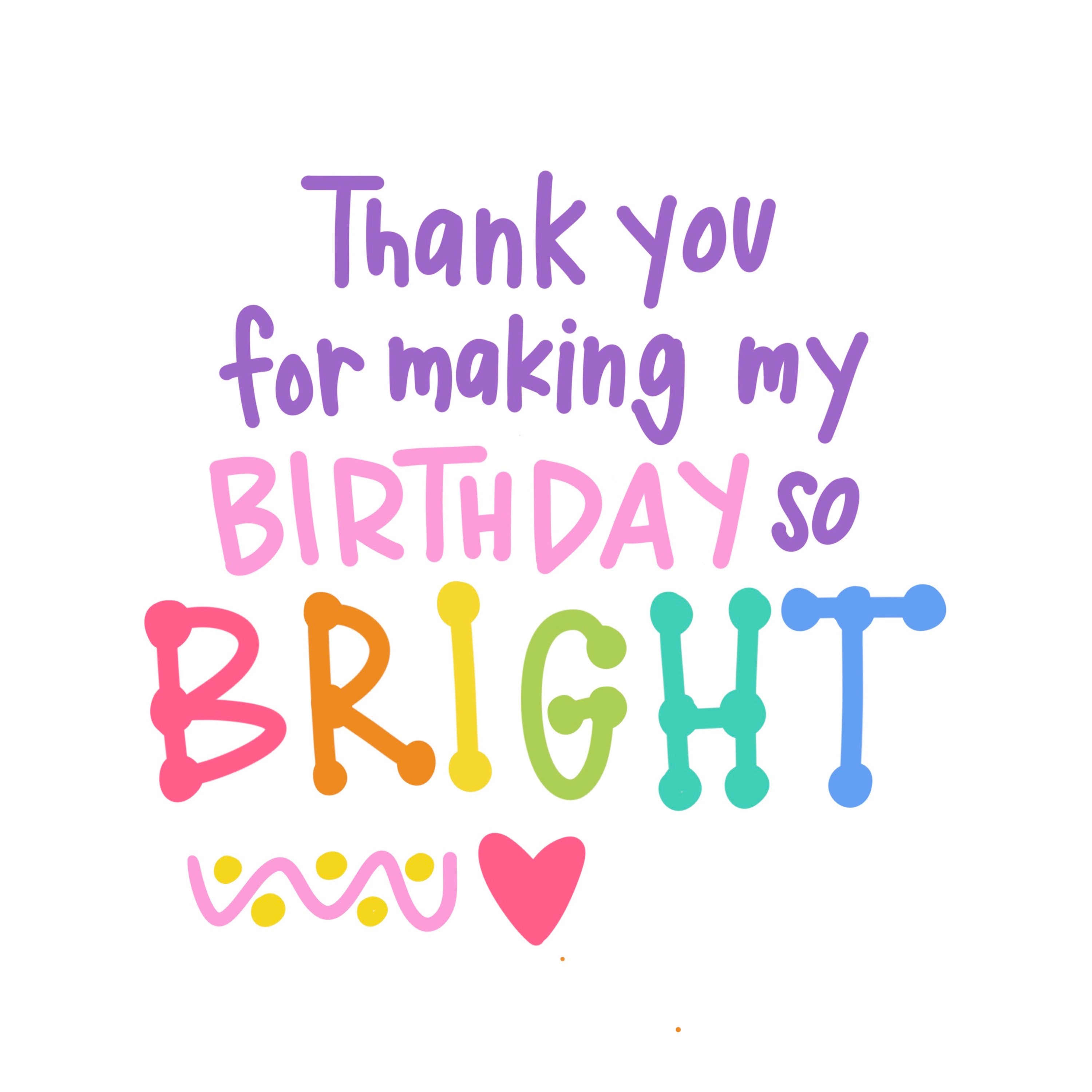 Rainbow Party Favor Tag thank You for Making My Birthday so Bright ...