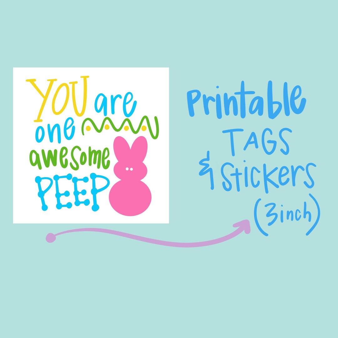 Easter Tags or Stickers -“you Are One Awesome Peep” - Etsy
