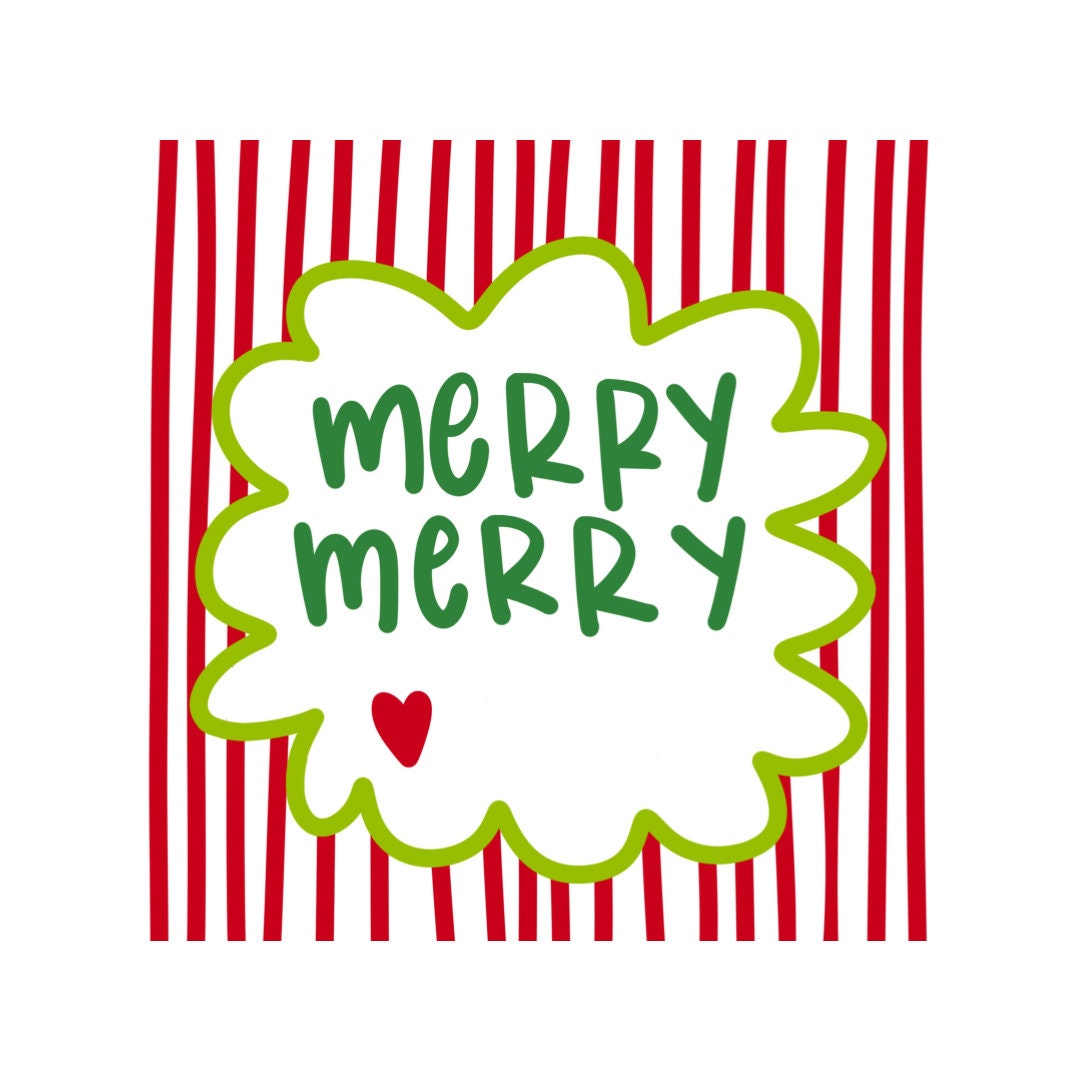 Merry Christmas Gift Tags, Red Green Printable Tags (digital Download ...