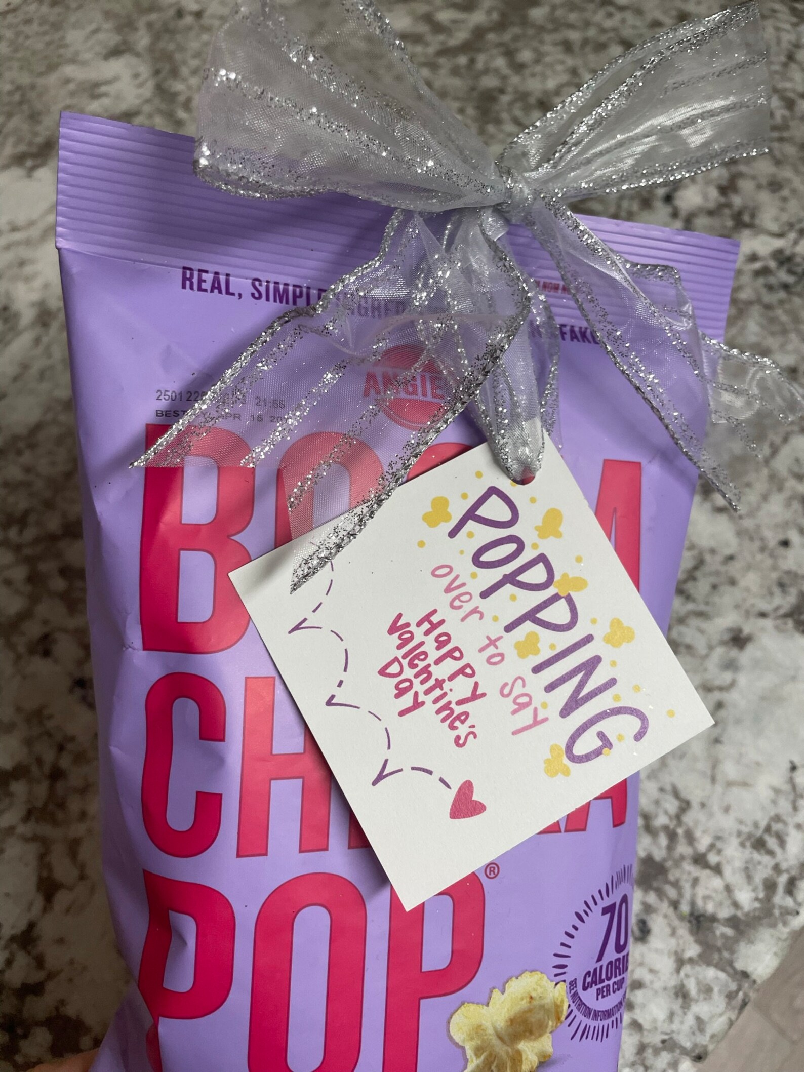 Printable Valentine Popcorn Tags or Stickers popping Poppin Over to Say ...