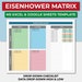 Eisenhower Matrix Spreadsheet Template. Excel Google Sheets. Task ...