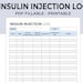 Insulin Dose Tracker. Glucose Injection Log. Diabetes Injection Tracker ...