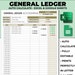 General Ledger Accounting Printable, General Ledger Spreadsheet, Money ...