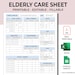 Printable Elderly Care Sheet. Elderly Care Template. Daily Care Log ...