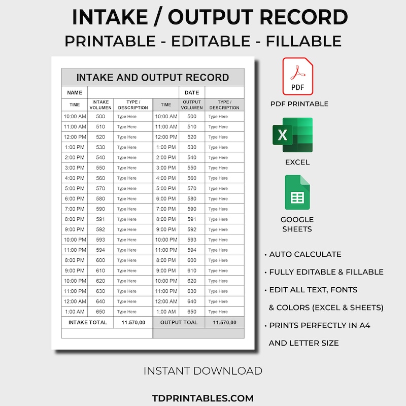 Intake and Output - Etsy