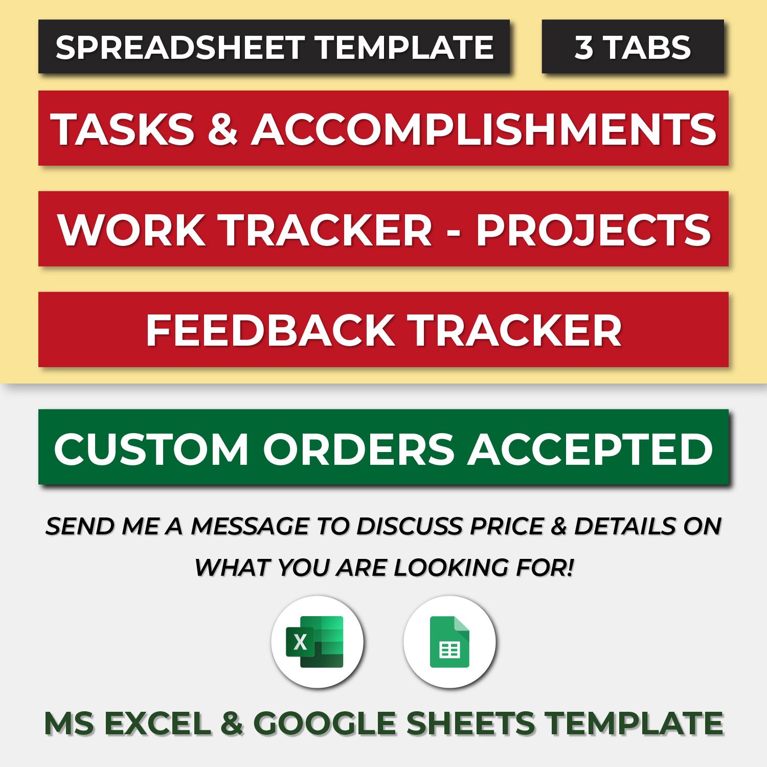Accomplishment Tracker. Excel & Google Sheets Template Download ...