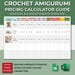 Crochet Amigurumi Pricing Spreadsheet Template. Google Sheets & Excel ...