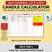 Candle Price Calculator Spreadsheet Template. Handmade Candles Pricing ...