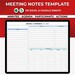 Meeting Notes Excel Google Sheets Template | Agenda | Work Meeting ...